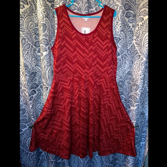 LuLaRoe | Dresses | New Llr Nicki Swing Dress 2xl Maroon Dark Pinkish ...